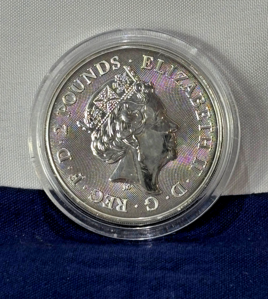 .999 Fine Silver Round 1 Oz 2018 One Dollar 2 Pound Year Of The Dog ...