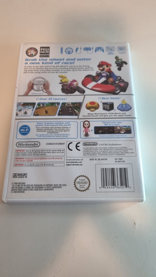 Mario Kart Wii Game With Steering Wheel | eBay UK