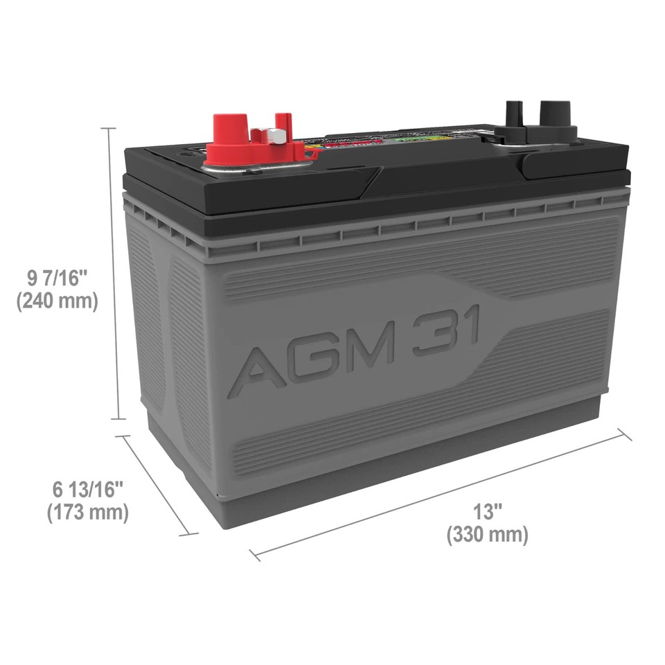 EverStart Platinum BOXED AGM Marine and RV Deep Cycle Battery, Group ...