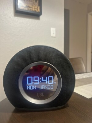 JBL Horizon Alarm Bluetooth Speaker Clock Radio Wireless Ambient Light ...