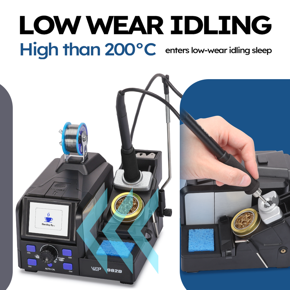 WEP Micro Soldering Station Desoldering Tweezer Soldering Iron Kit ...