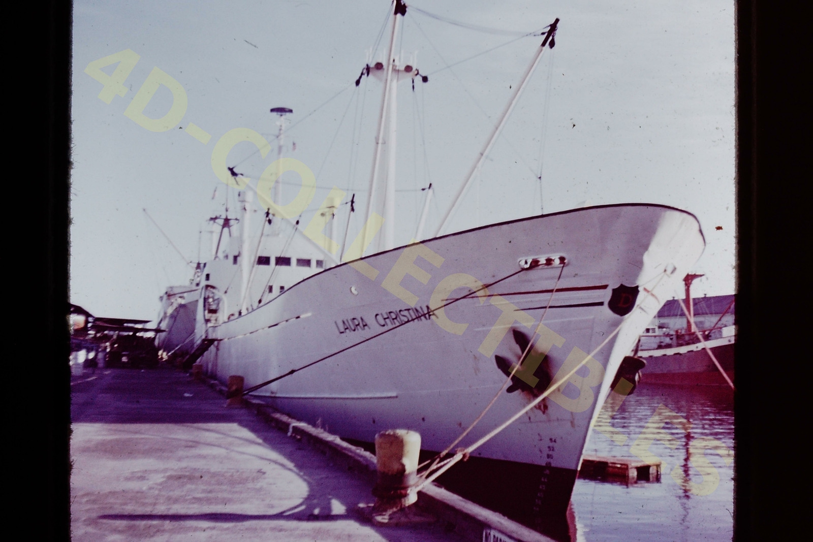 Original slide photo 1971 Florida Port Ship Laura Christina Reefer ...