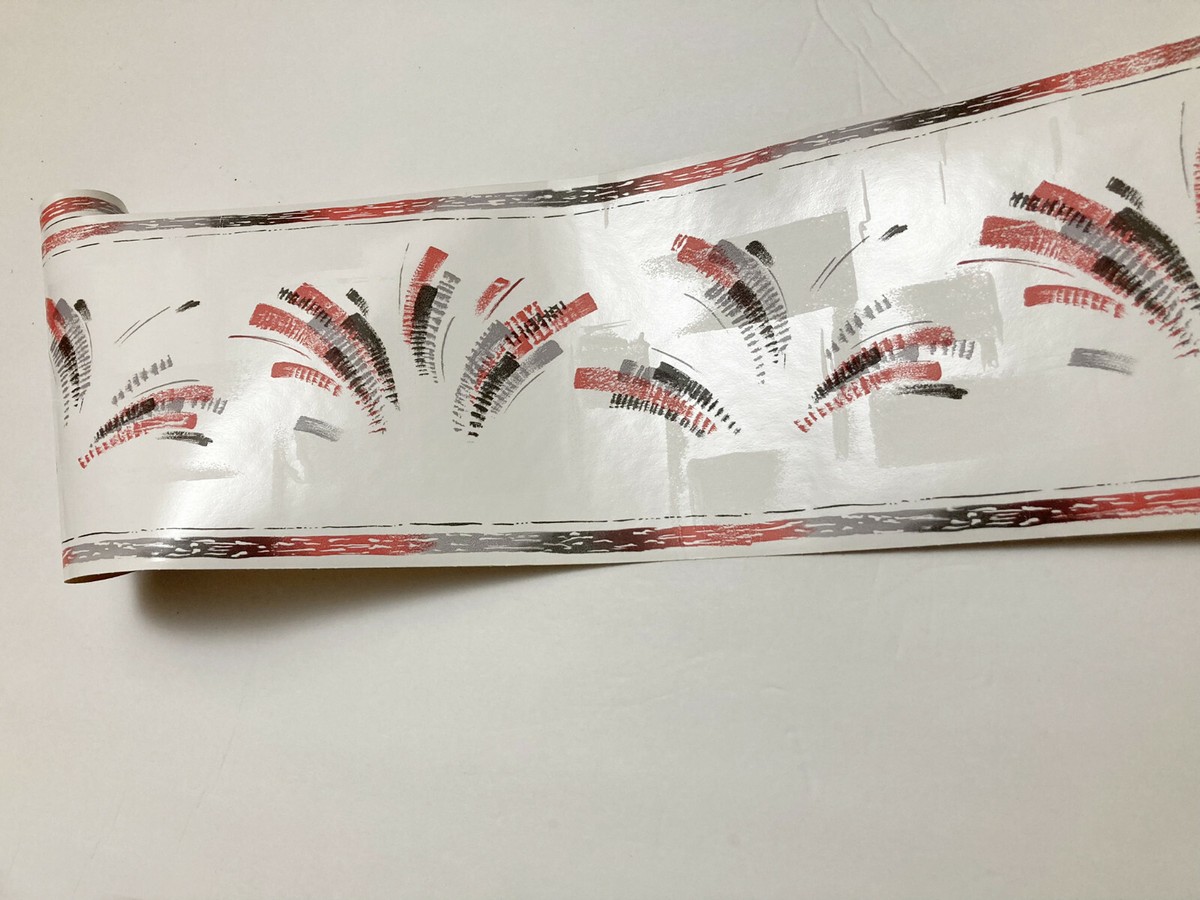 Red Gray Black Wall Border