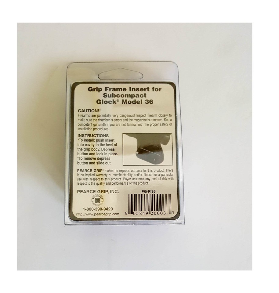 Pearce Grip PG-FI36 PGFI36 for GLOCK 36 - Grip Insert Plug - NEW | eBay