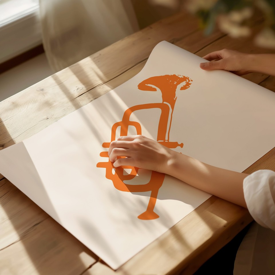 Abstract Trumpet Wall Art Poster - Modern Music Decor Print Home Decor ...