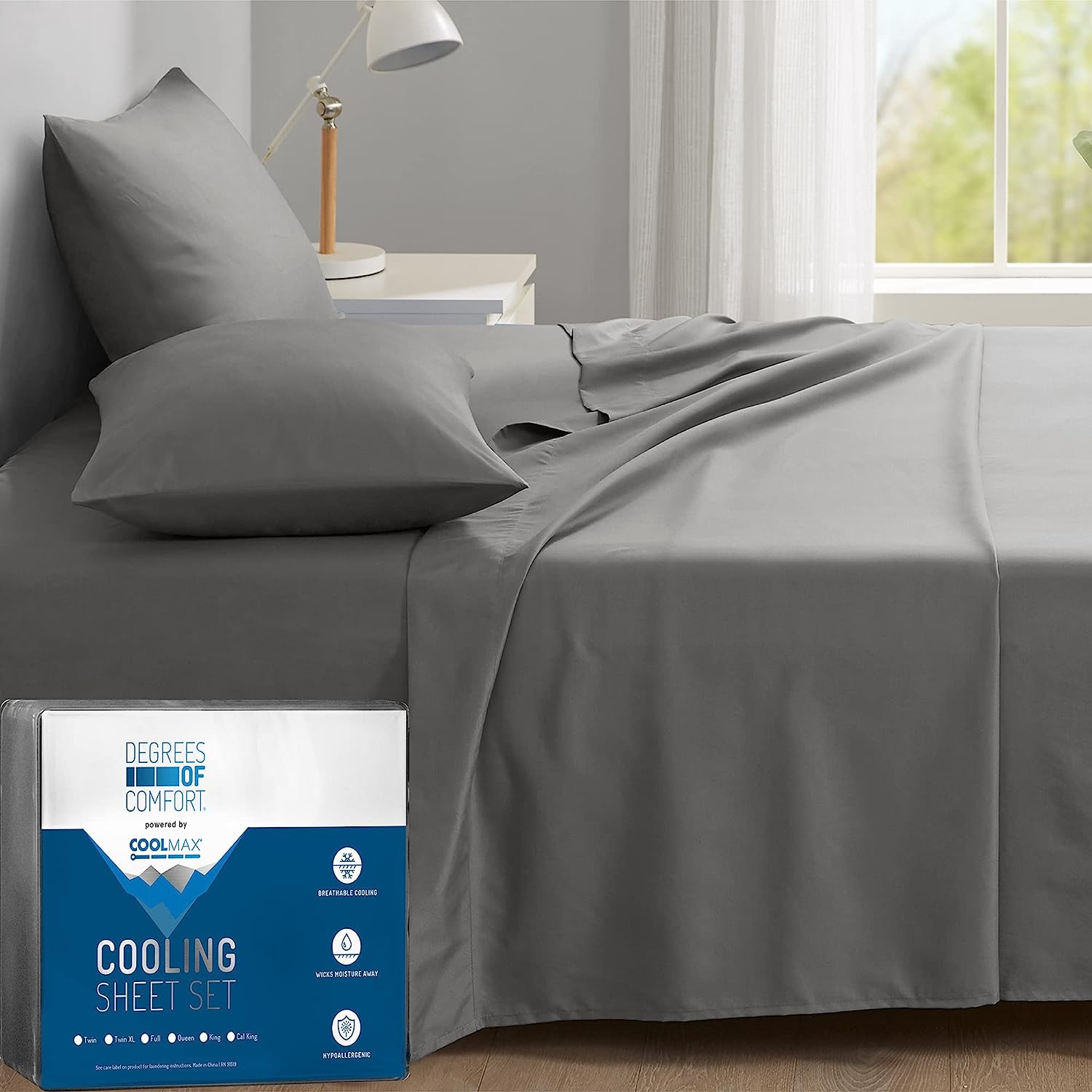 Coolmax Cooling Sheets for King Size Bed | Best Sheet Set for Hot ...