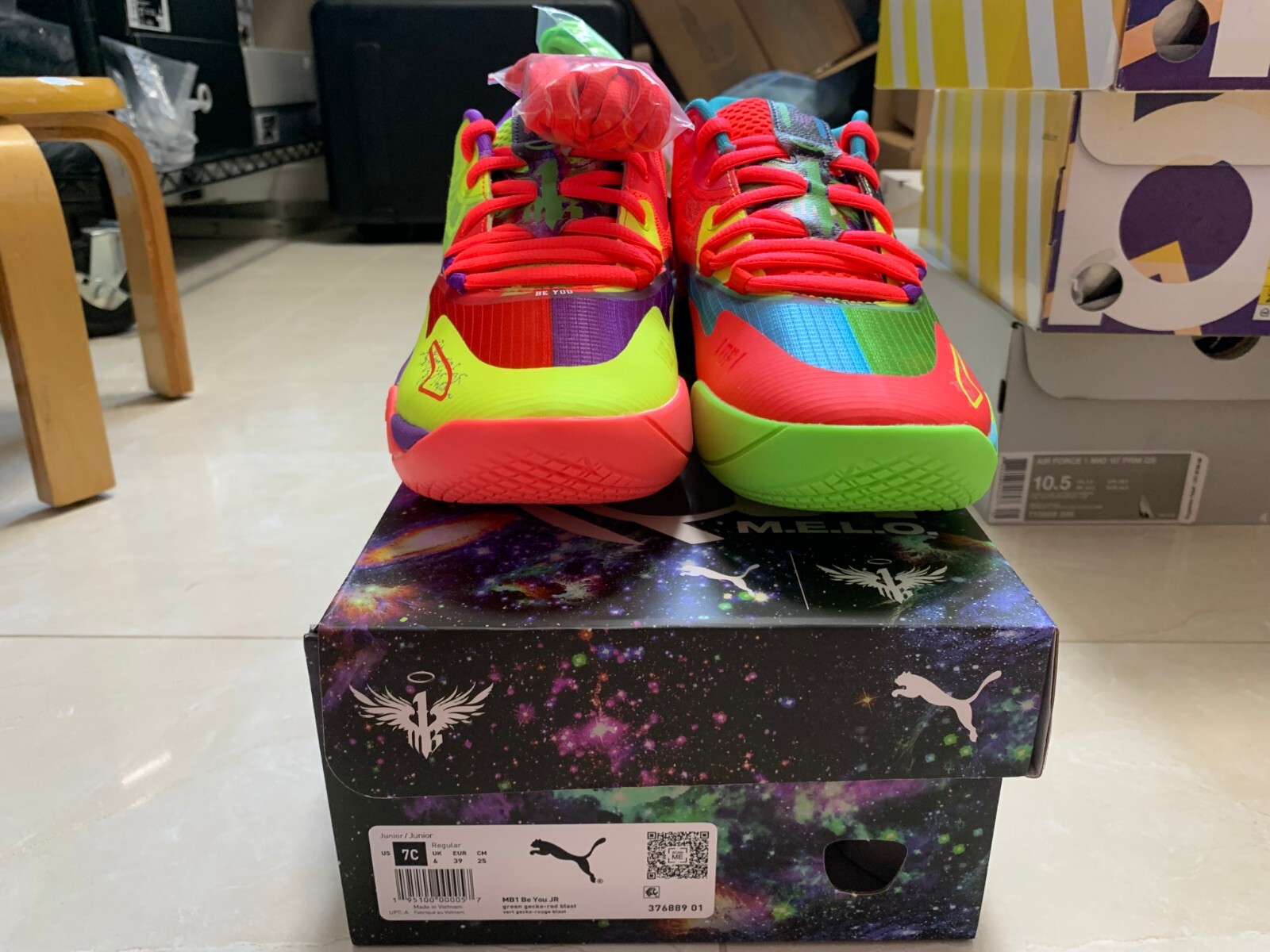 Puma MB.01 Be You Lamelo Ball Boys GS Kids Youth green gecko red blast ...