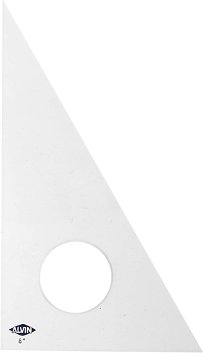 Clear Professional Acrylic Drafting Triangle 30/60 Degree 8" Model 130C ...