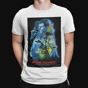 Blade Runner Poster T-Shirt - Movie - Film - TV - Retro - Action - Ford ...