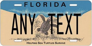 Florida State Sea Turtles Personalized Custom License Plate Tag For ...