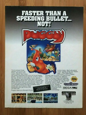 Puggsy Sega CD Genesis 1993 Vintage Video Game Print Ad/Poster Official ...