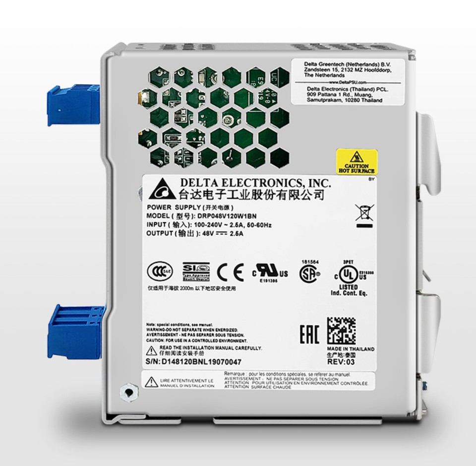 DELTA Switching Power Supply Guide rail type DRP048V120W1BN 48V 2.5A ...