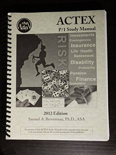 ACTEX P/1 Study Manual - 2012 Edition - Paperback - GOOD | eBay