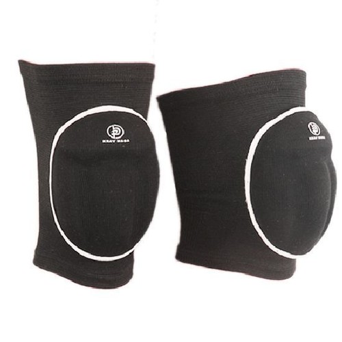Krav Maga Deluxe Black Elasticated Padded Knee Guards Pad Protection ...