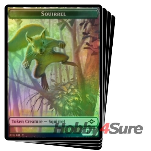 Foil Japanese Squirrel Token (11/21) X4 M/NM Magic MTG Modern Horizons ...