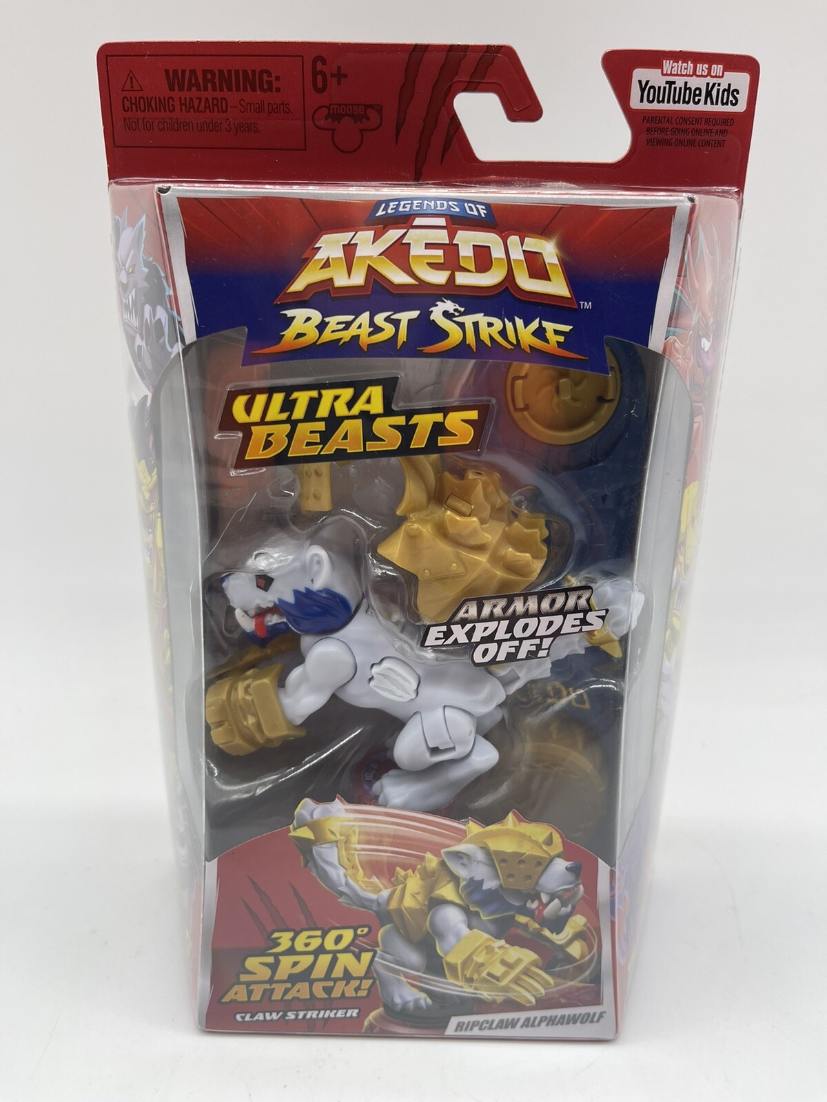 Legends of Akedo Beast Strike Ultra Beasts Ripclaw Alphawolf Supersized ...