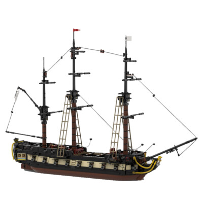 5th Rate Frigate Heavy Frigate with Gun Deck and Interior 1901 teile ...
