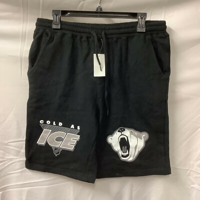 Effectus Clothing Mens Cold Shorts Black Drawstring Cotton Cold As Ice ...