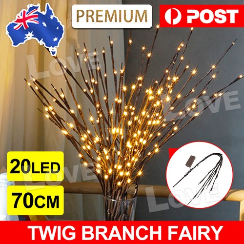 20LED Twig Branch Fairy String Light Flowers Tree Willow-Night Lamp ...