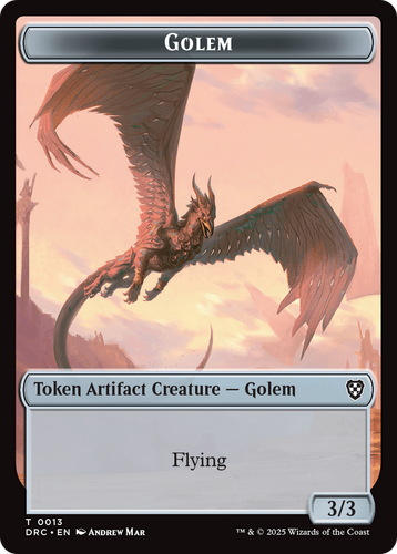 Golem (0013) // Nalaar Aetherjet Double-Sided Token [Aetherdrift Tokens ...