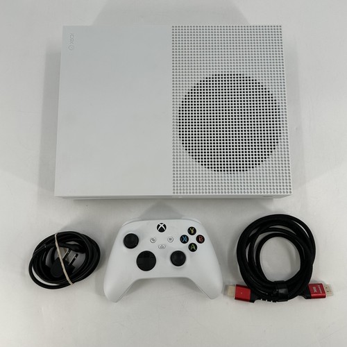 Microsoft Xbox One S Console White 1TB w/ Controller/HDMI/Power Cord ...