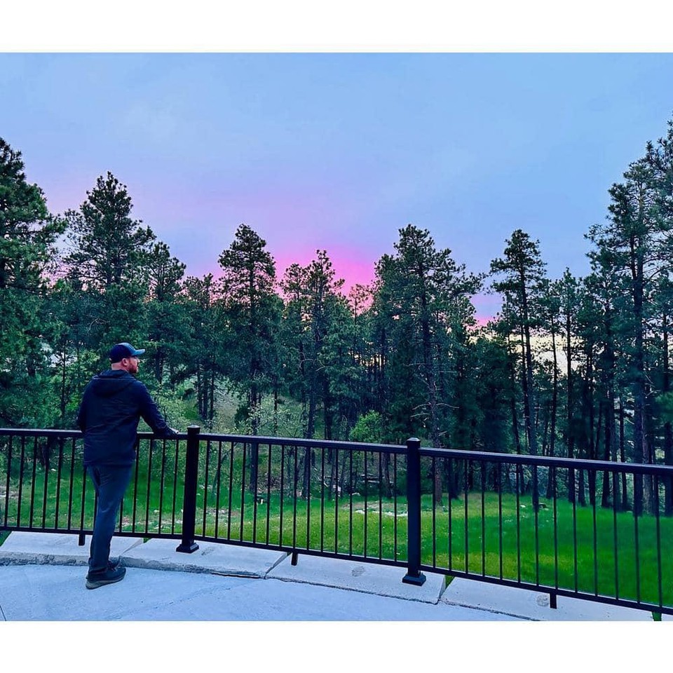 Aria Railing Preassembled Deck Railing 42" x 69.43" Aluminum Black ...