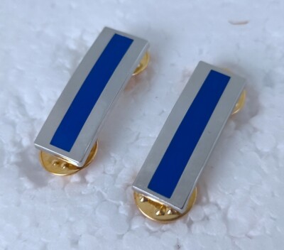 PAIR U.S. NAVY coast guard chief warrant OFFICER 5 (CW5) BRITE PIN ON ...