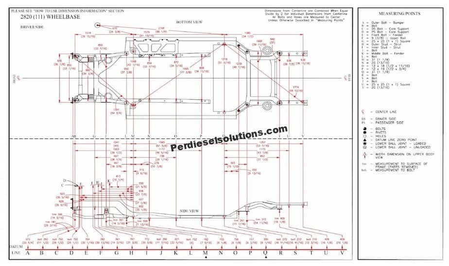 Mitchell Vehicle Frame Dimensions Upper and Lower- Repair Procedures ...