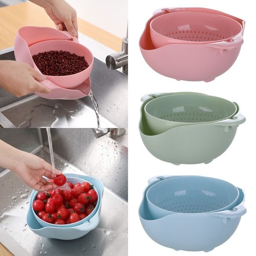 Kitchen Gadgets Rice Washing Bowl Sink Rotatable Drainer Kitchen Home ...