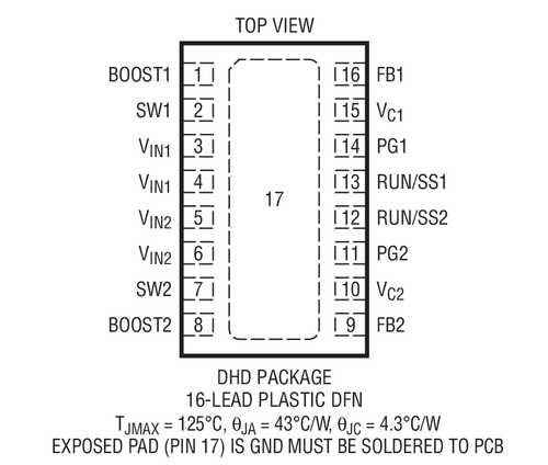 2 x LT3506AEDH LT3506 1.1Mhz 1.6A dual Step-Down Switching Regulator IC ...