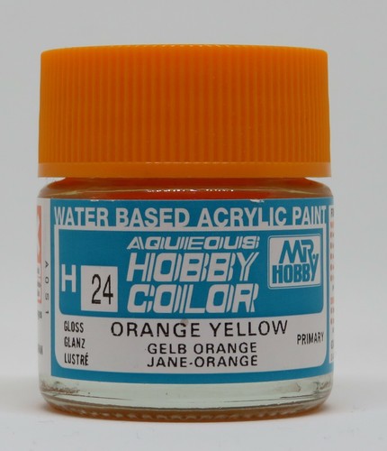 Mr Hobby Gunze Aqueous Water Based Acrylic Paint Orange Yellow Gloss ...