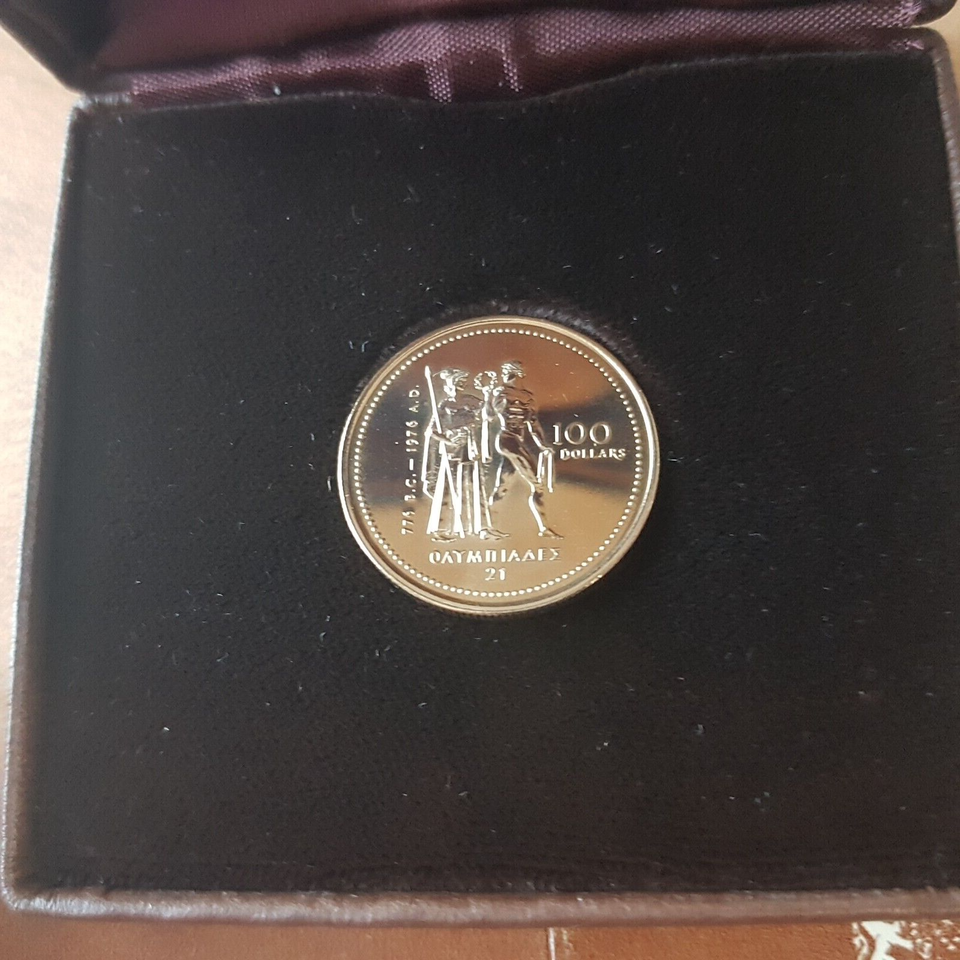 1976 CANADA $100 DOLLARS 14K GOLD COIN, MONTREAL OLYMPICS. | eBay