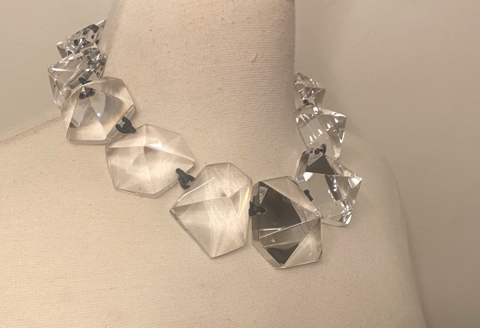 Gerda Lynggaard - Monies Crystal Cut Clear Lucite Necklace | eBay