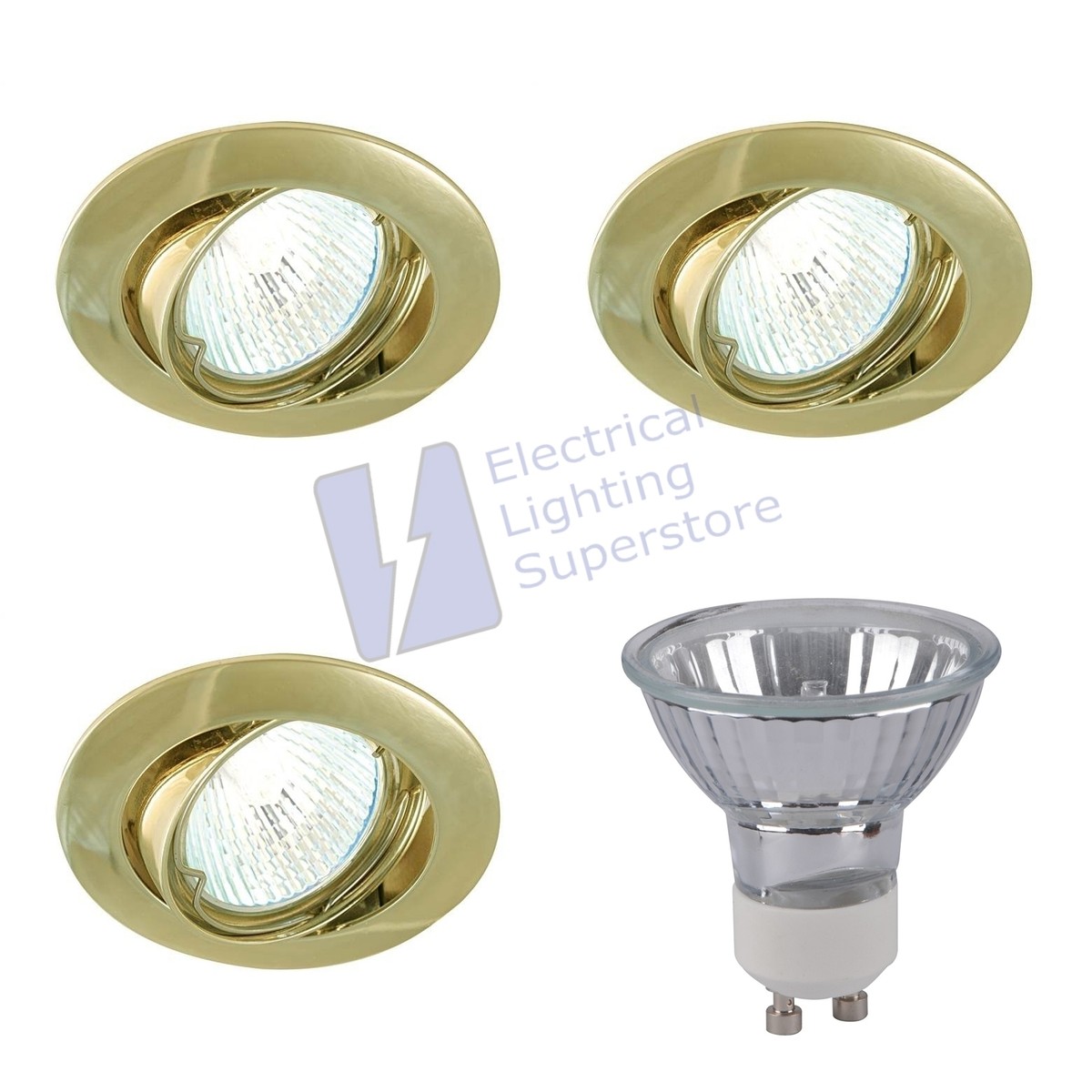 Polished Brass Recessed Spot Lighting