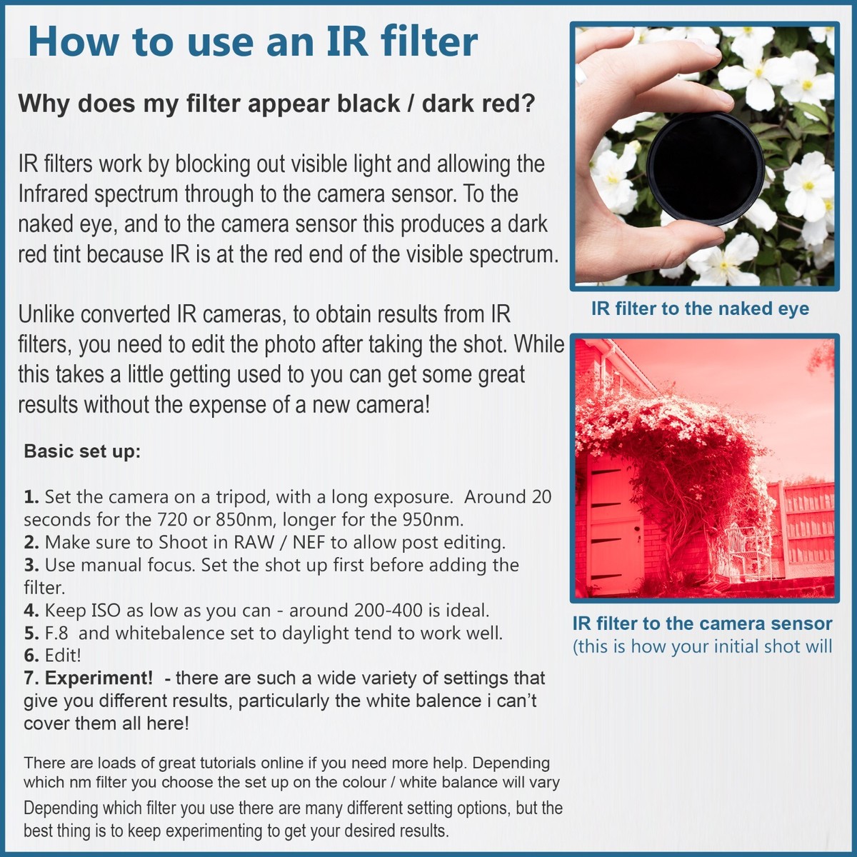 Infrared Camera Filter