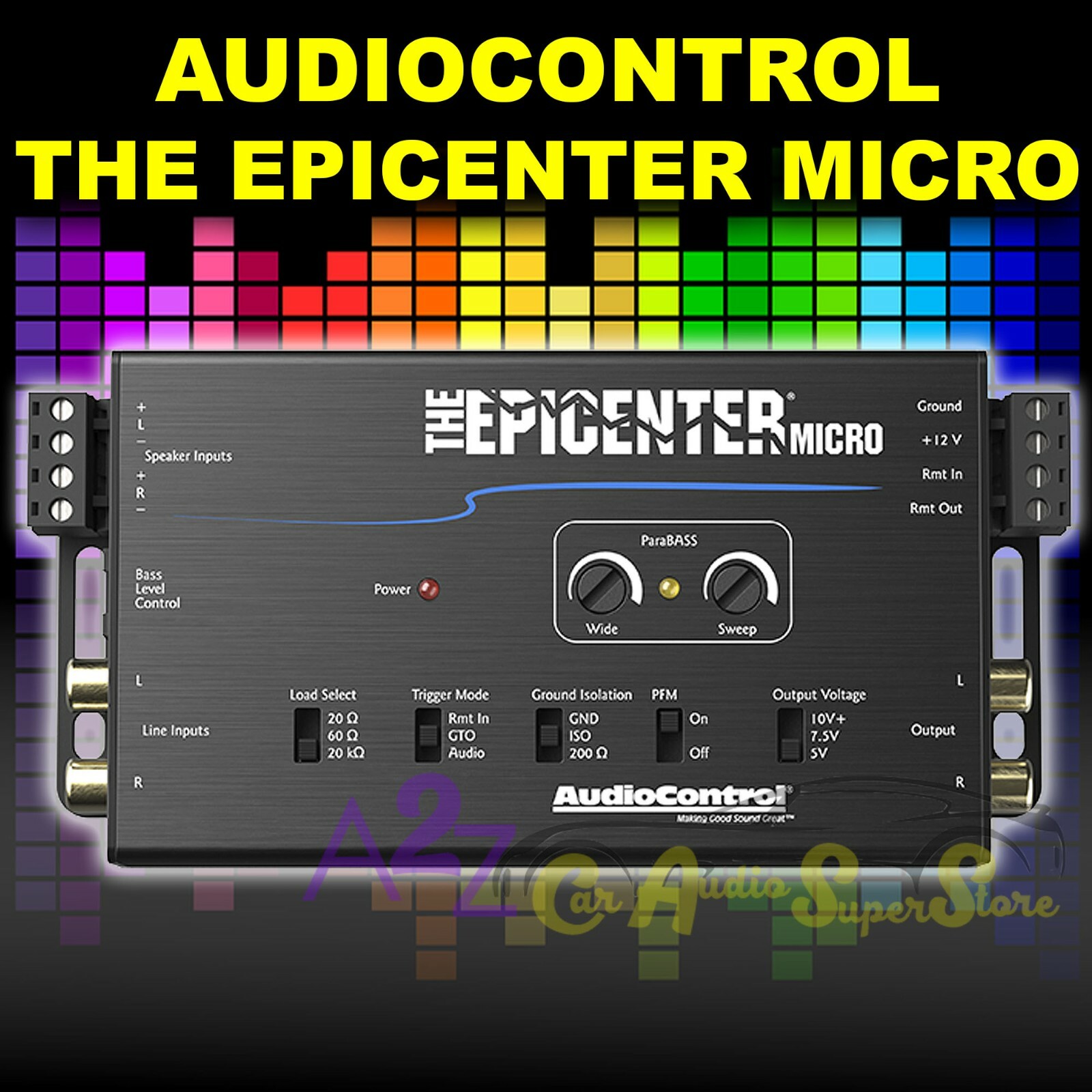 AUDIOCONTROL THE EPICENTER MICRO DIGITAL BASS PROCESSOR + REMOTE AUDIO ...