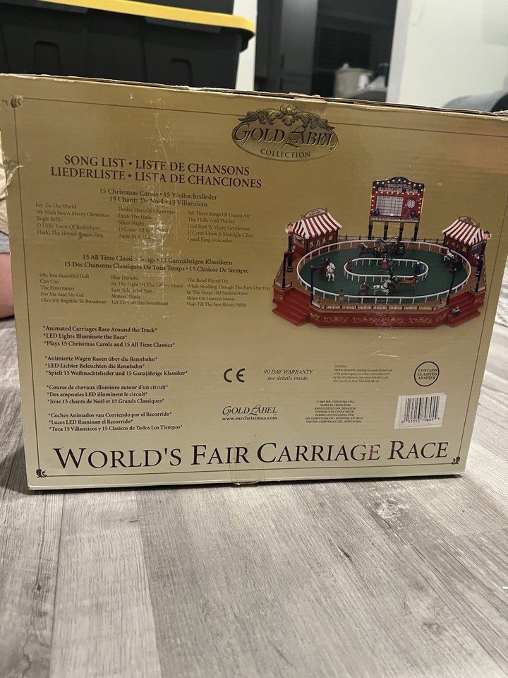 Gold Label Mr. Christmas World’s Fair Carriage Race Complete Works No ...