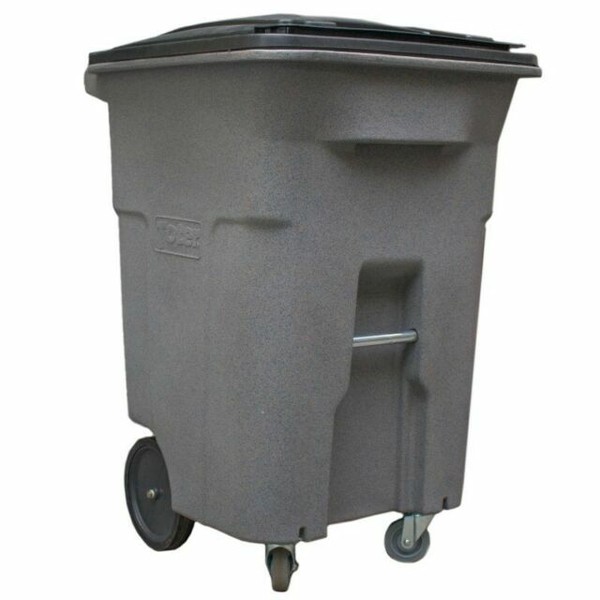 Toter 96 Gal. Grey Wheeled Trash Can With Casters Garbage Waste ...