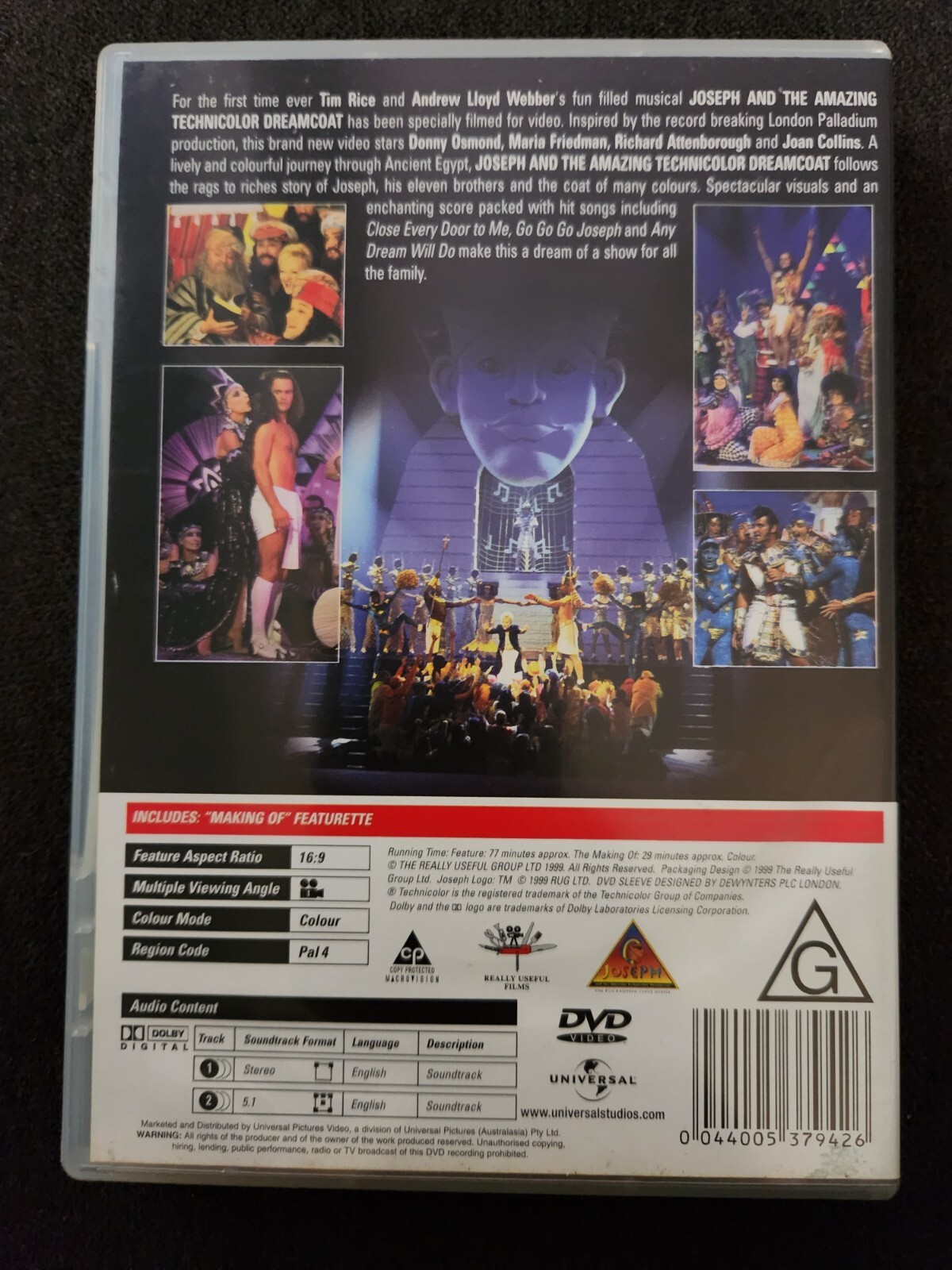 Joseph And The Amazing Technicolor Dreamcoat DVD Region 4 PAL | eBay