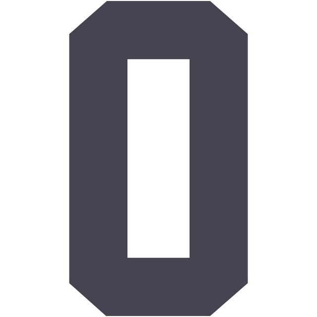 Varsity Number 0 Decal Sticker Vinyl Window College Athletic Letters ...