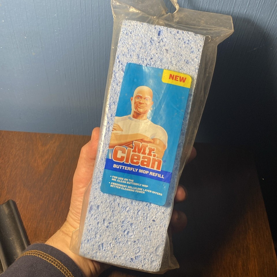 Mr Clean Butler Butterfly Mop Replacement Refill Sponge w/ Snap On ...