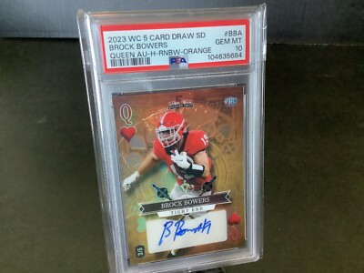 2023 WC 5 CARD DRAW #BBA BROCK BOWERS QUEEN AUTO H RAINBOW ORANGE /5 ...