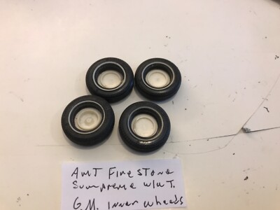AMT 1/25 VINTAGE SET OF EARLY 60’S TIRES G.M. INNER WHEELS MOSTLY ON 61 ...