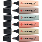 Highlighter - STABILO BOSS ORIGINAL NatureCOLORS - Pack of 8 - Assorted ...