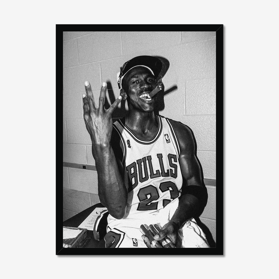 Michael Jordan Poster, Basketball Wall Art, Vintage NBA Poster (A3 ...