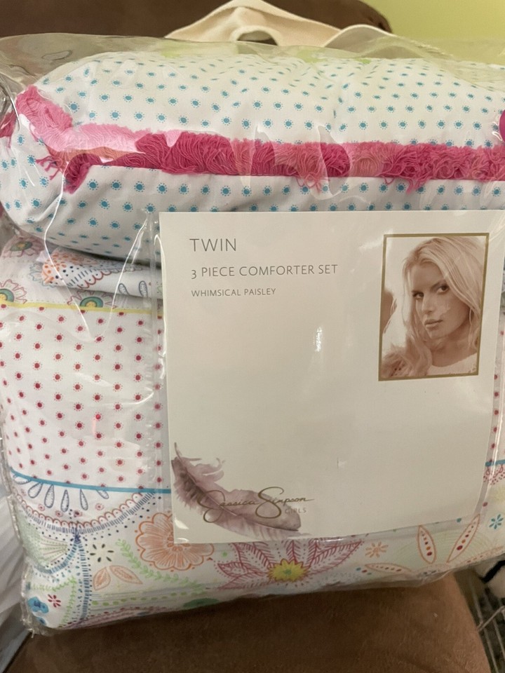 Jessica Simpson Whimsical Paisley Twin 3pc Comforter Set Girls Boho ...