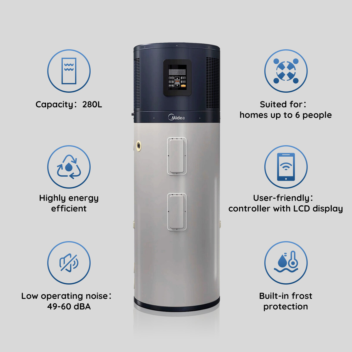 Midea 280L Hot Water Heat Pump | eBay Australia