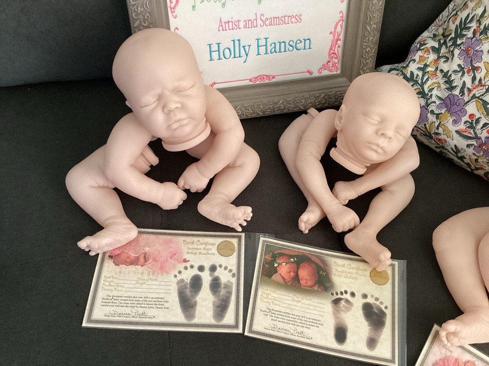 4 Lot Reborn Doll Kits Unpainted Bountiful Baby Dominic Real born New ...