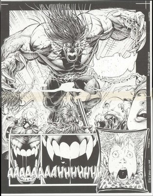 DALE KEOWN ART PITT #1 ORIGINAL PRODUCTION ART PAGE DBL SPLASH FULL ...