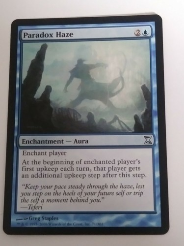 Magic the Gathering 1x PARADOX HAZE - Time Spiral MtG Blue Rare NM ...